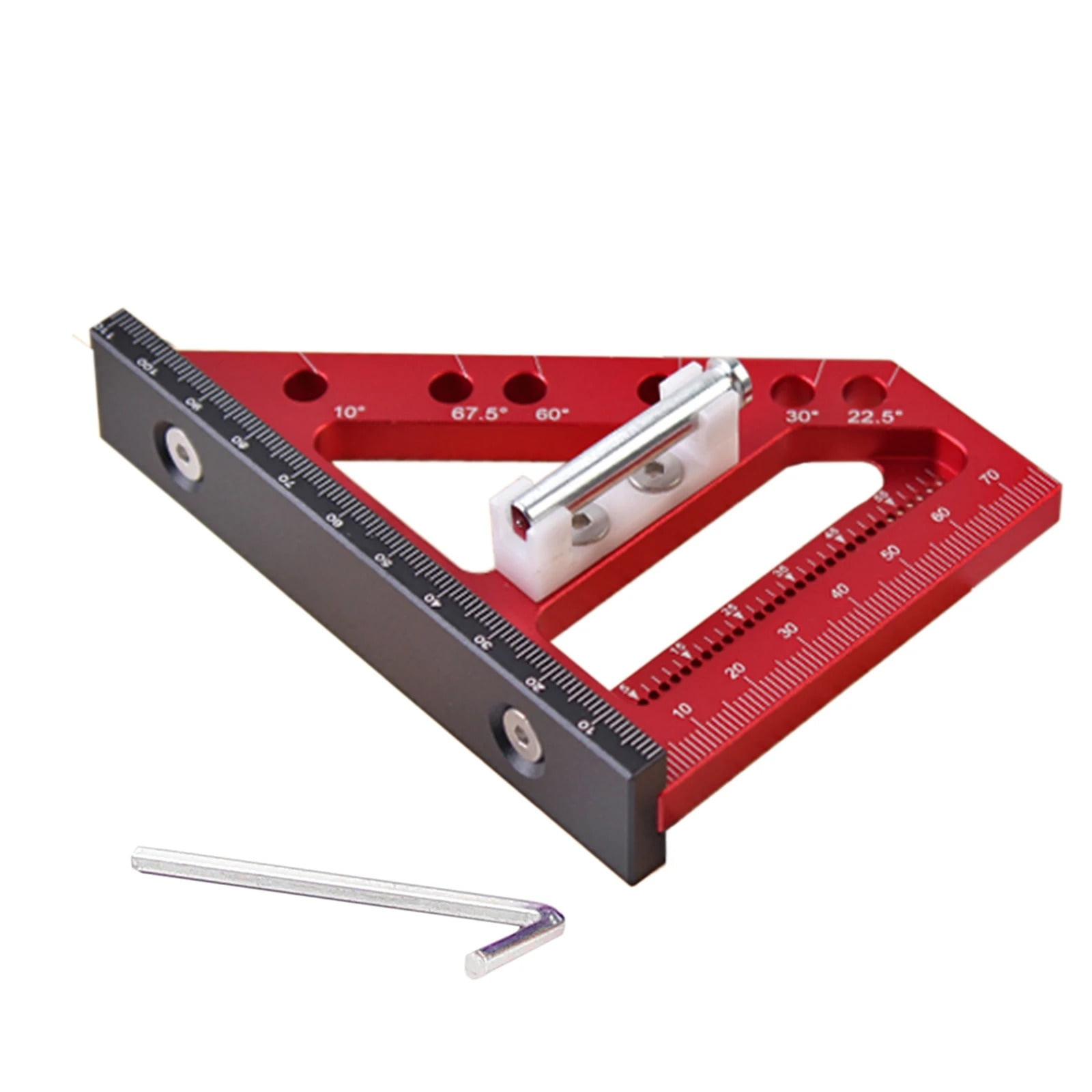 3D Multi Angle Measuring Ruler 22.5-90 Degree Aluminium Carpentry ...