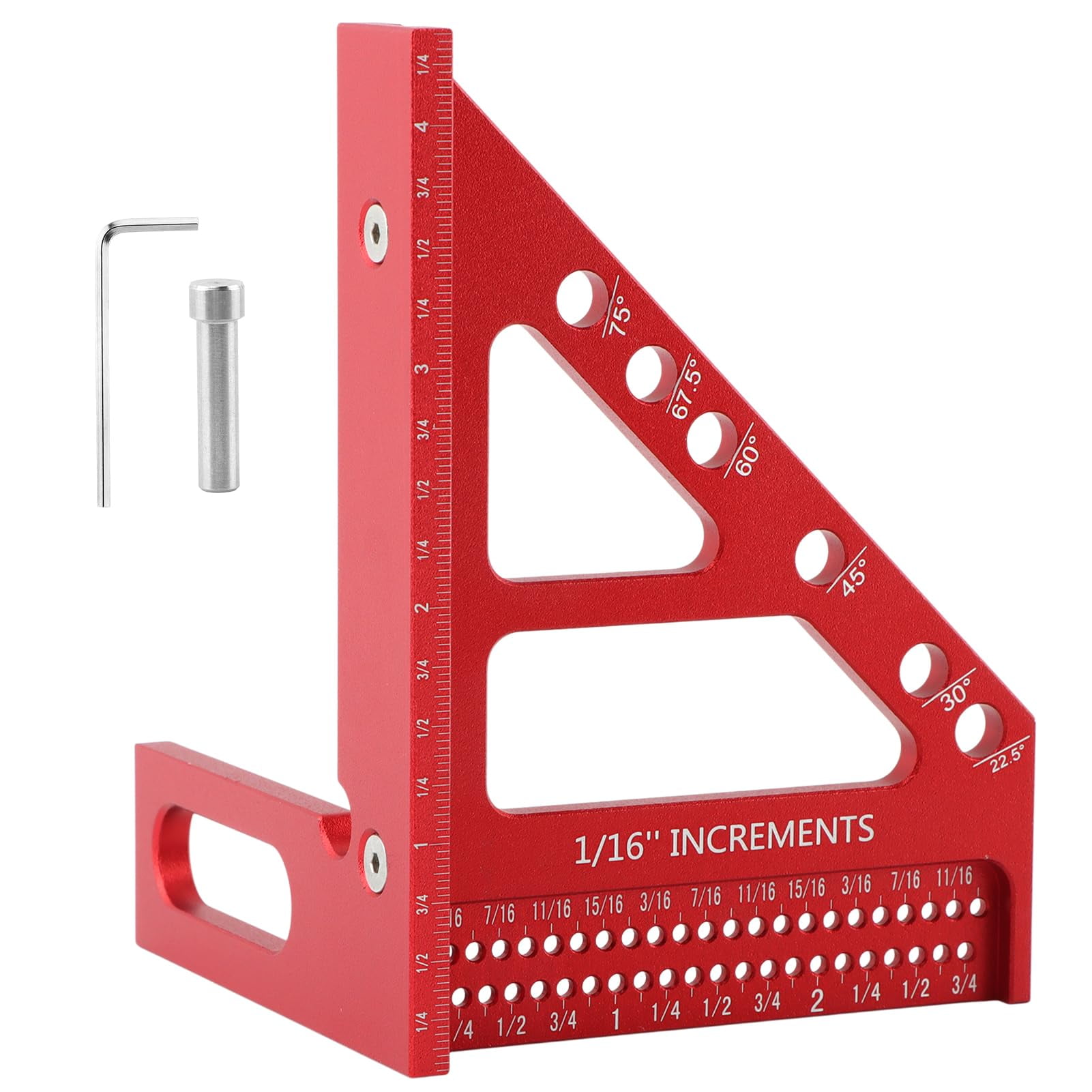 3D Multi-Angle Measuring Ruler, 22.5-90 Degree Aluminum Alloy ...