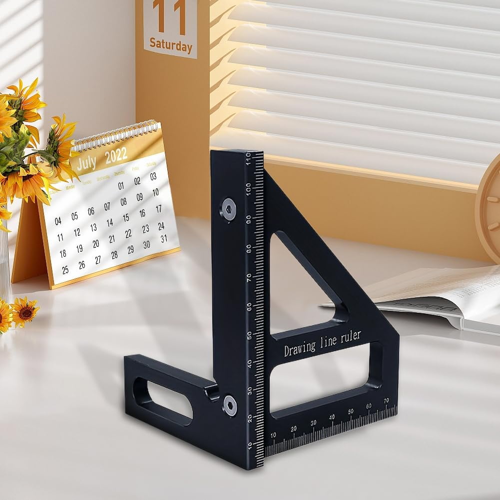 3D Multi-Angle Measuring Ruler, 45°/90° Aluminum Alloy Woodworking ...
