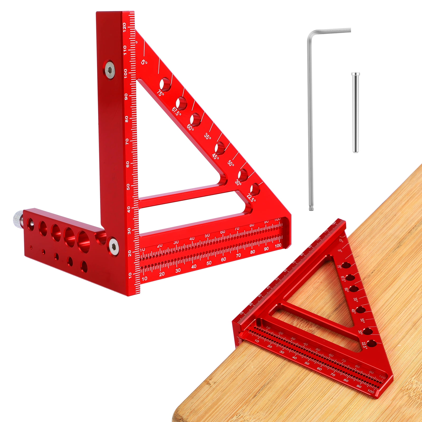 3D Multi Angle Measuring Ruler Aluminum Alloy Imperial/Metric ...