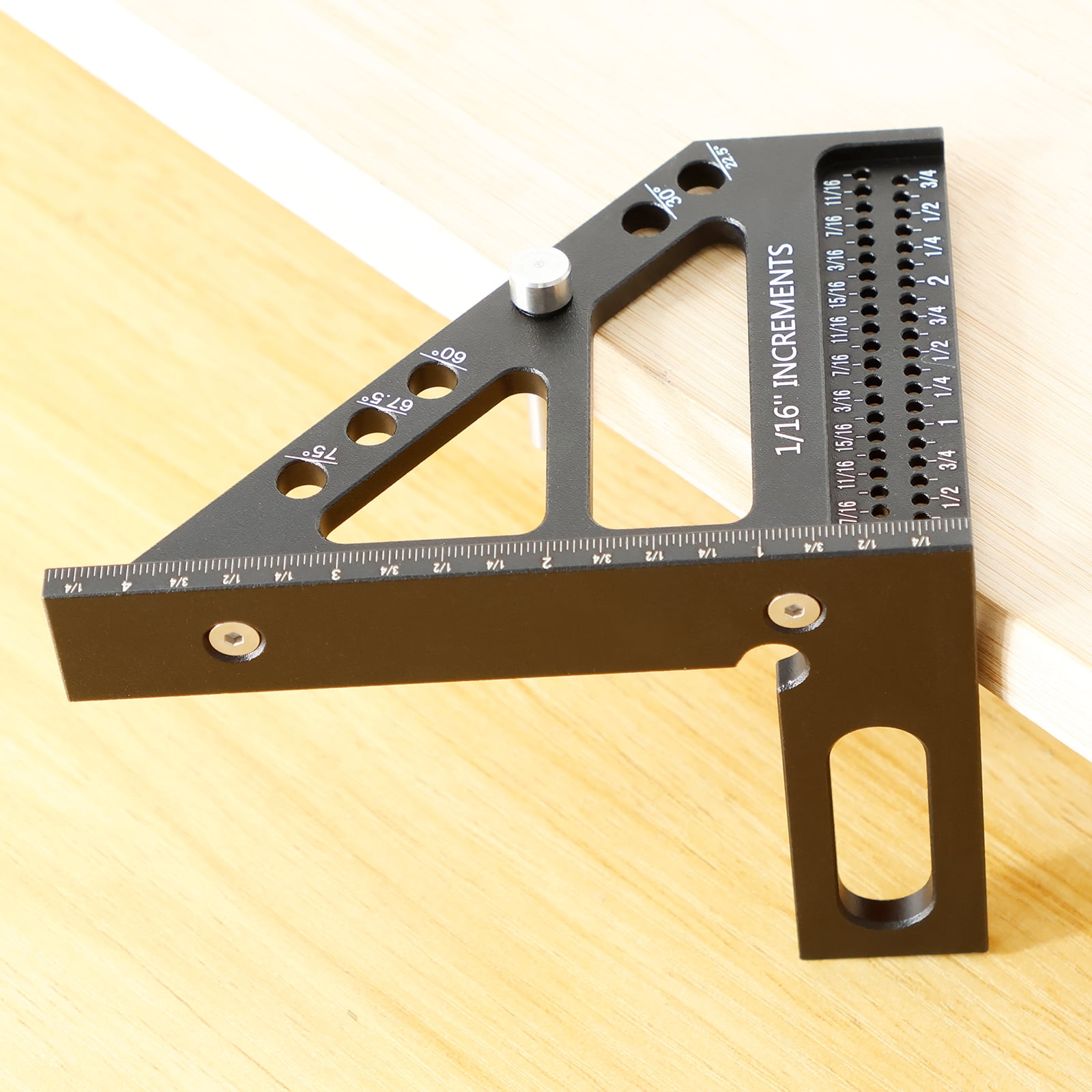 3D Multi Angle Measuring Ruler Aluminum Alloy Woodworking Square Ruler ...