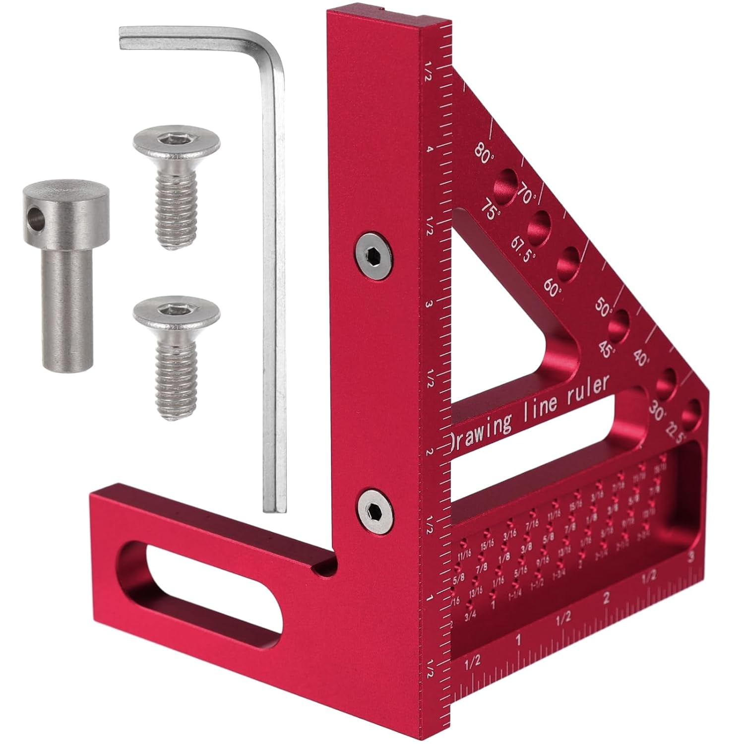 3D Multi-Angle Measuring Ruler, Small Carpenter Square Woodworking Tool ...