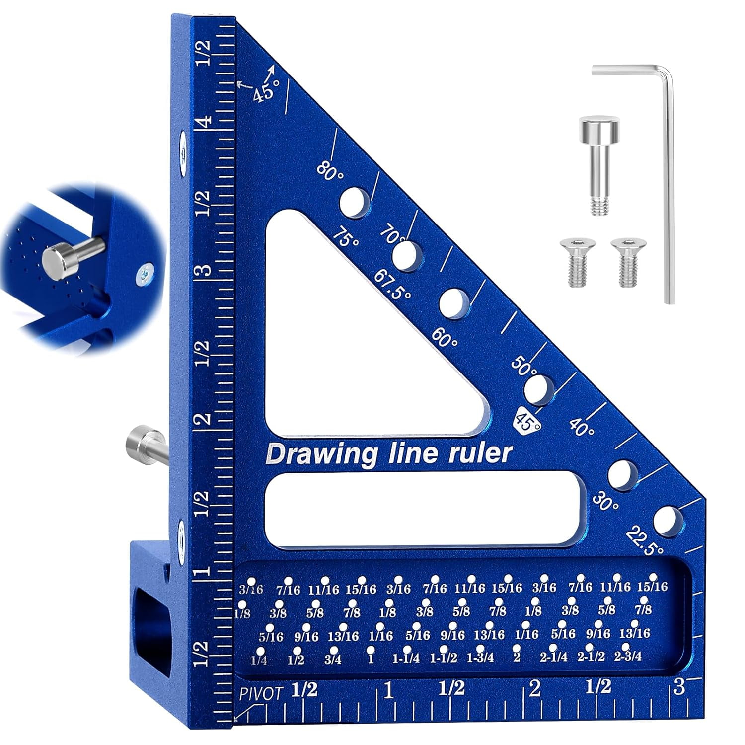 3D Multi-angle Measuring Ruler - Precision Carpentry 3D Square ...