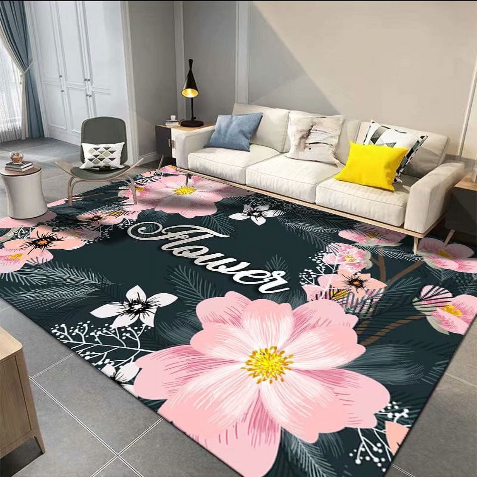 3D Multicolor Pink Red Rose Flower Carpets for Living Room bedroom Big ...
