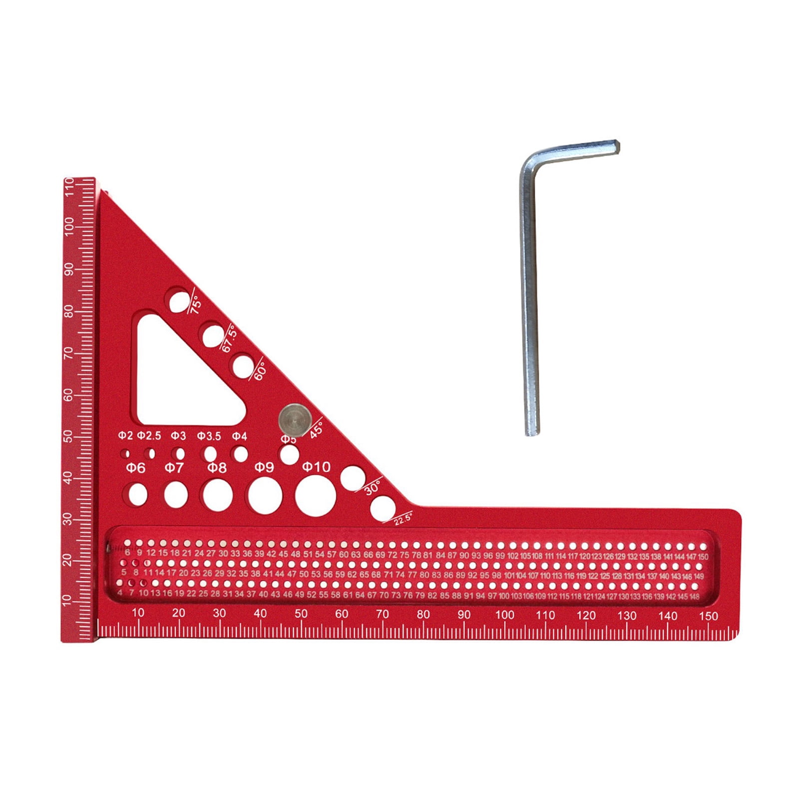 3D Multiple Angles Measuring Ruler Woodworking Square Protractor ...