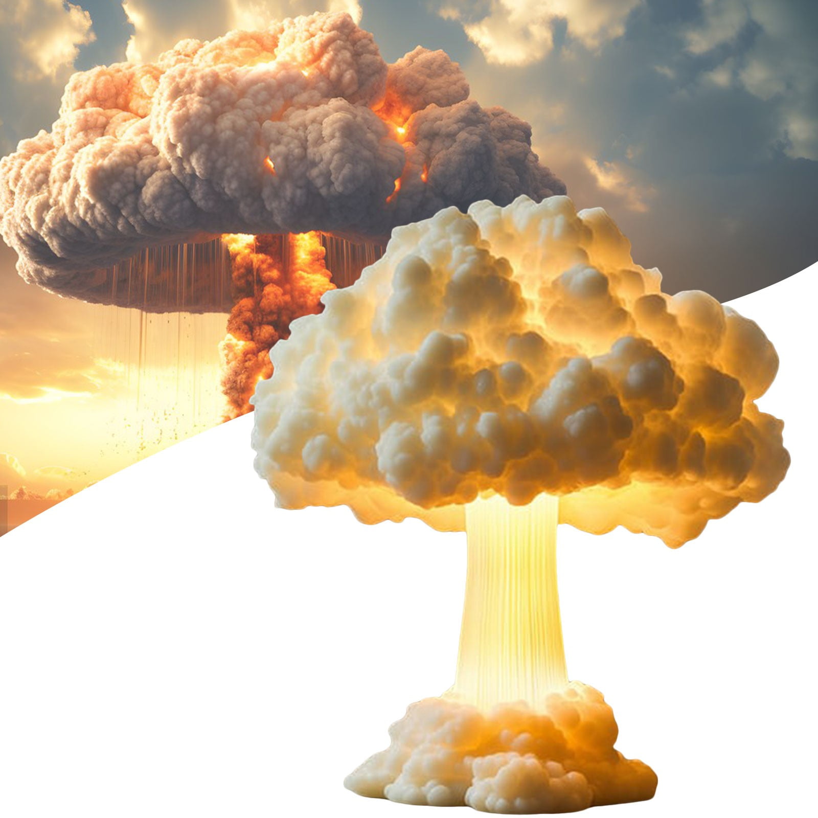 3D Mushroom Cloud Explosion Table Lamp, Nuclear Explosion Atomic Bomb ...