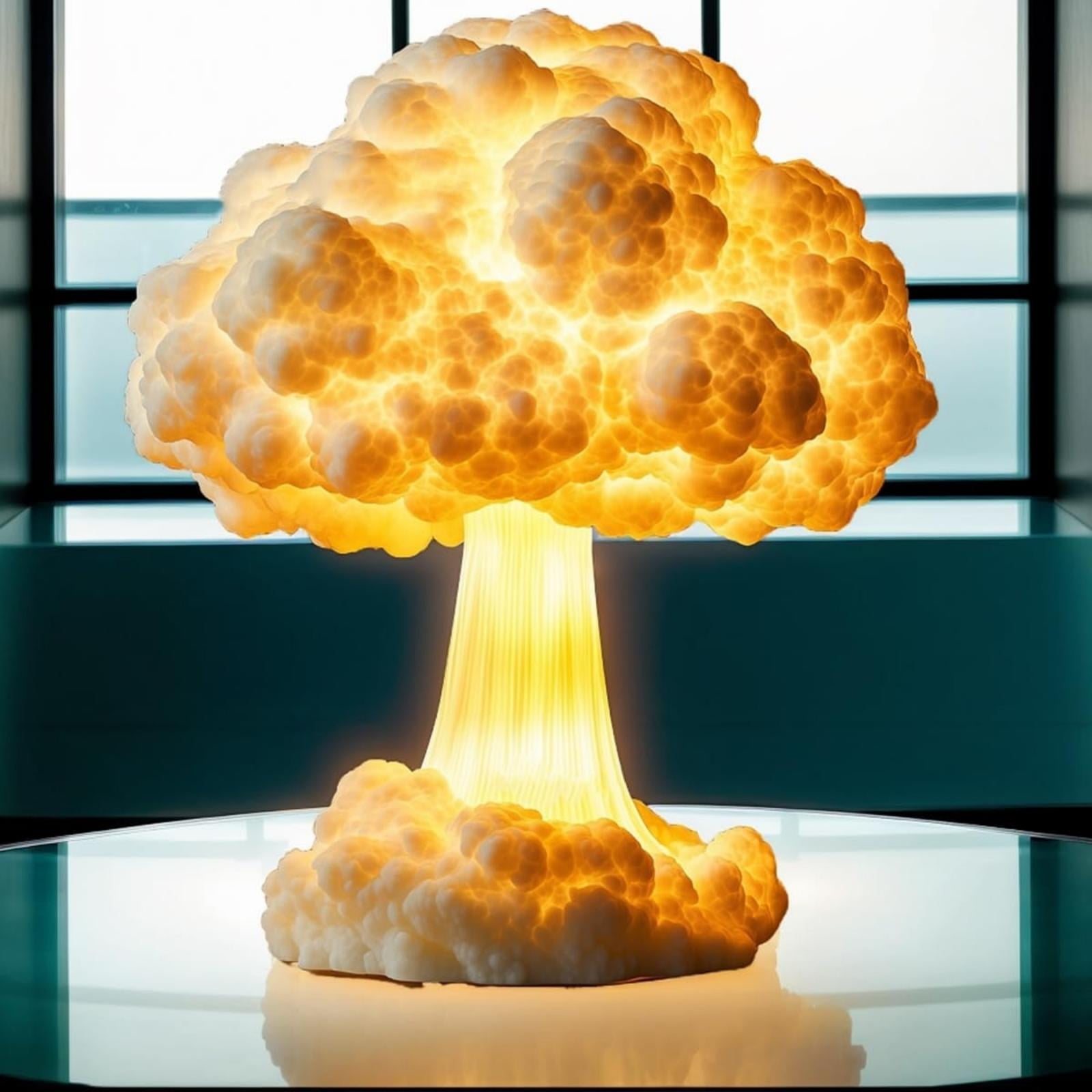 3D Mushroom Cloud Table Lamp, Atomic Bomb Blast Explosion Night Light ...