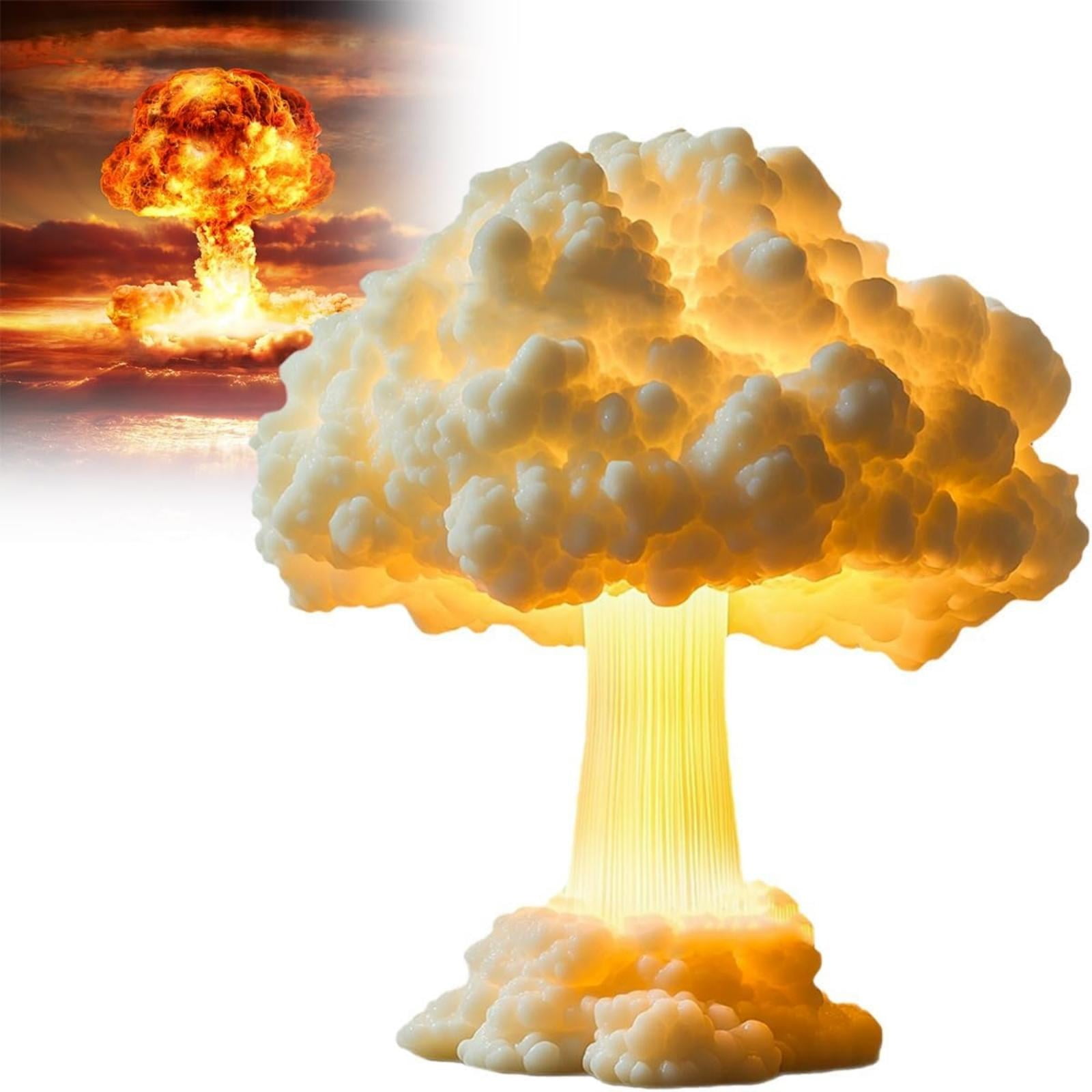 3D Mushroom Cloud Table Lamp for Bedroom, Creative Desk Bedside Small ...