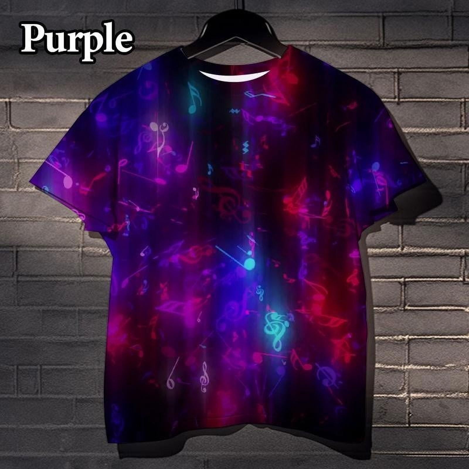 3D Music Note Print Tshirt For Men And Women Summer Street Fun Graphic ...