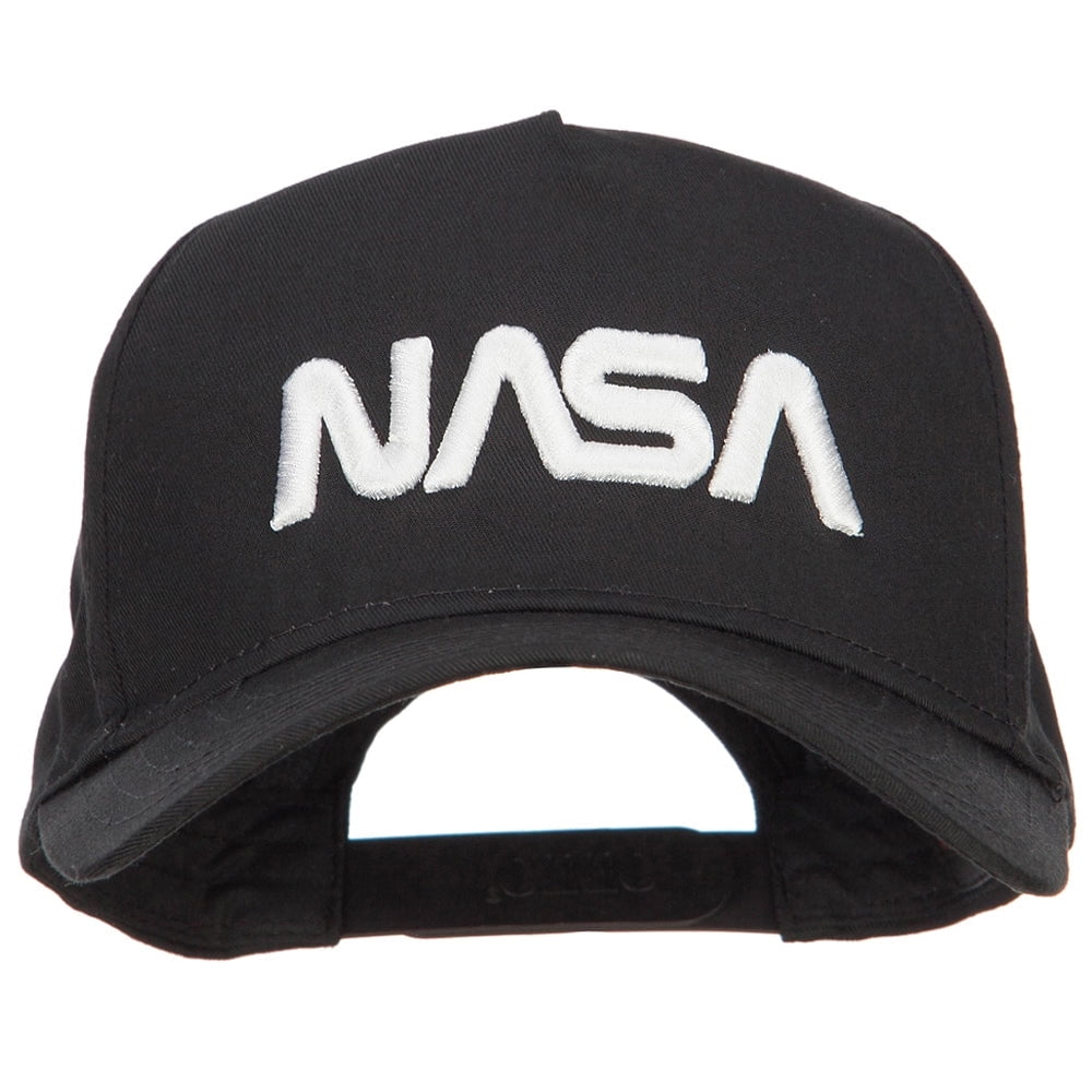 3D NASA Letters Logo Embroidered Twill 5 Panel Cap - Black OSFM ...