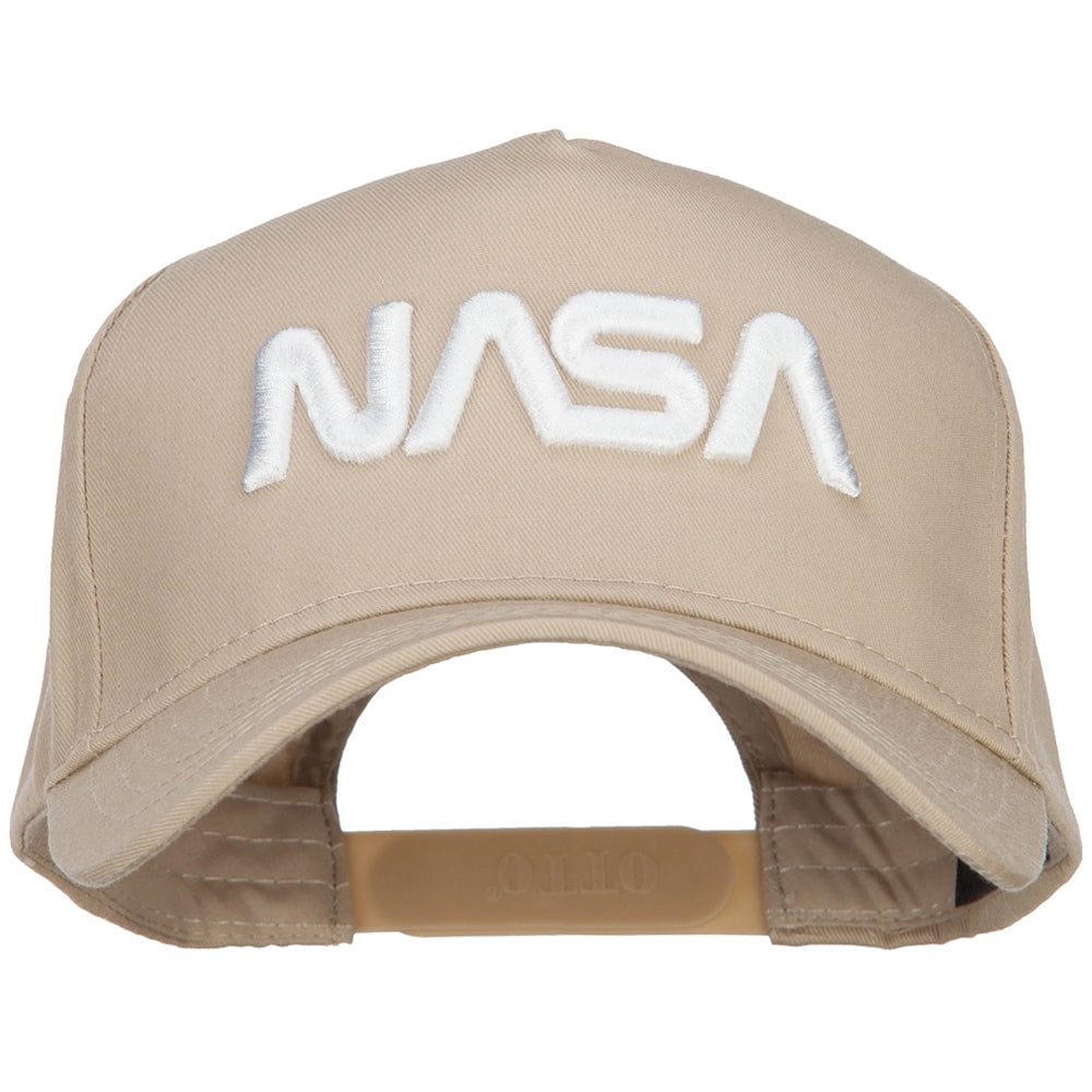 3D NASA Letters Logo Embroidered Twill 5 Panel Cap - Khaki OSFM ...