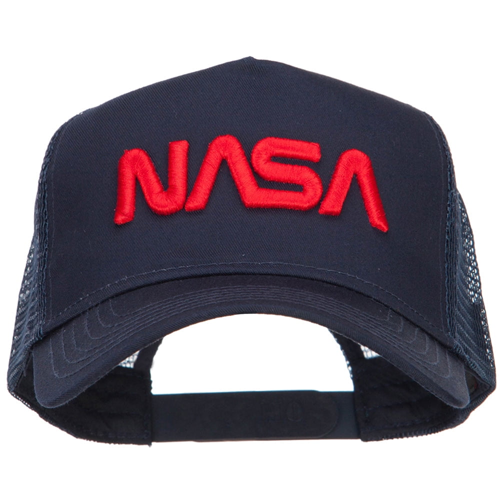 3D NASA Letters Logo Embroidered Twill Mesh Cap - Navy OSFM - Walmart.com