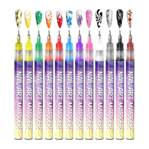 3D Nail Art Drawing Pen for Creating Raised Designs and Patterns Quick ...