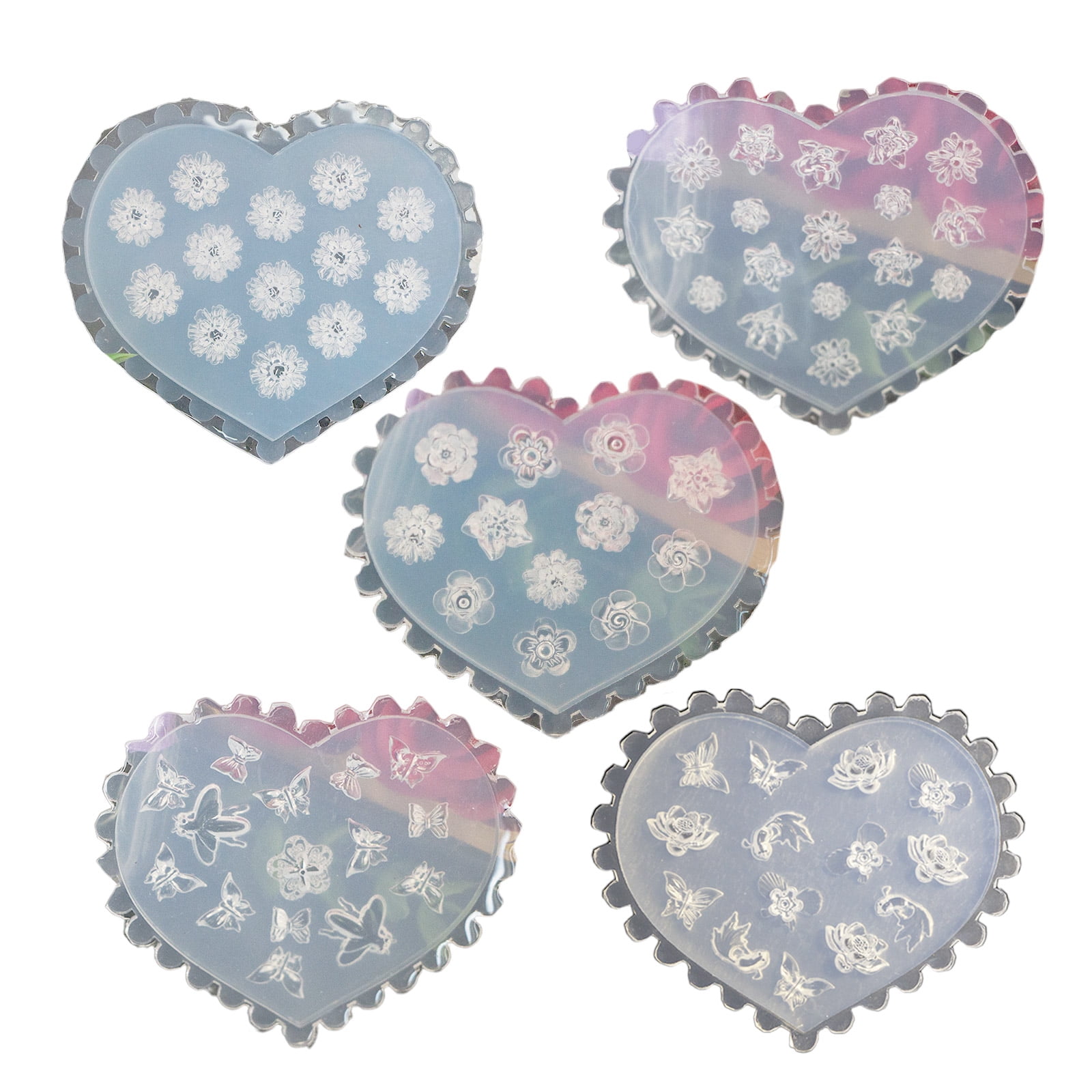 3D Nail Art Mold Silicone Nail Art Cabochon Decortive Mold Nail Art ...