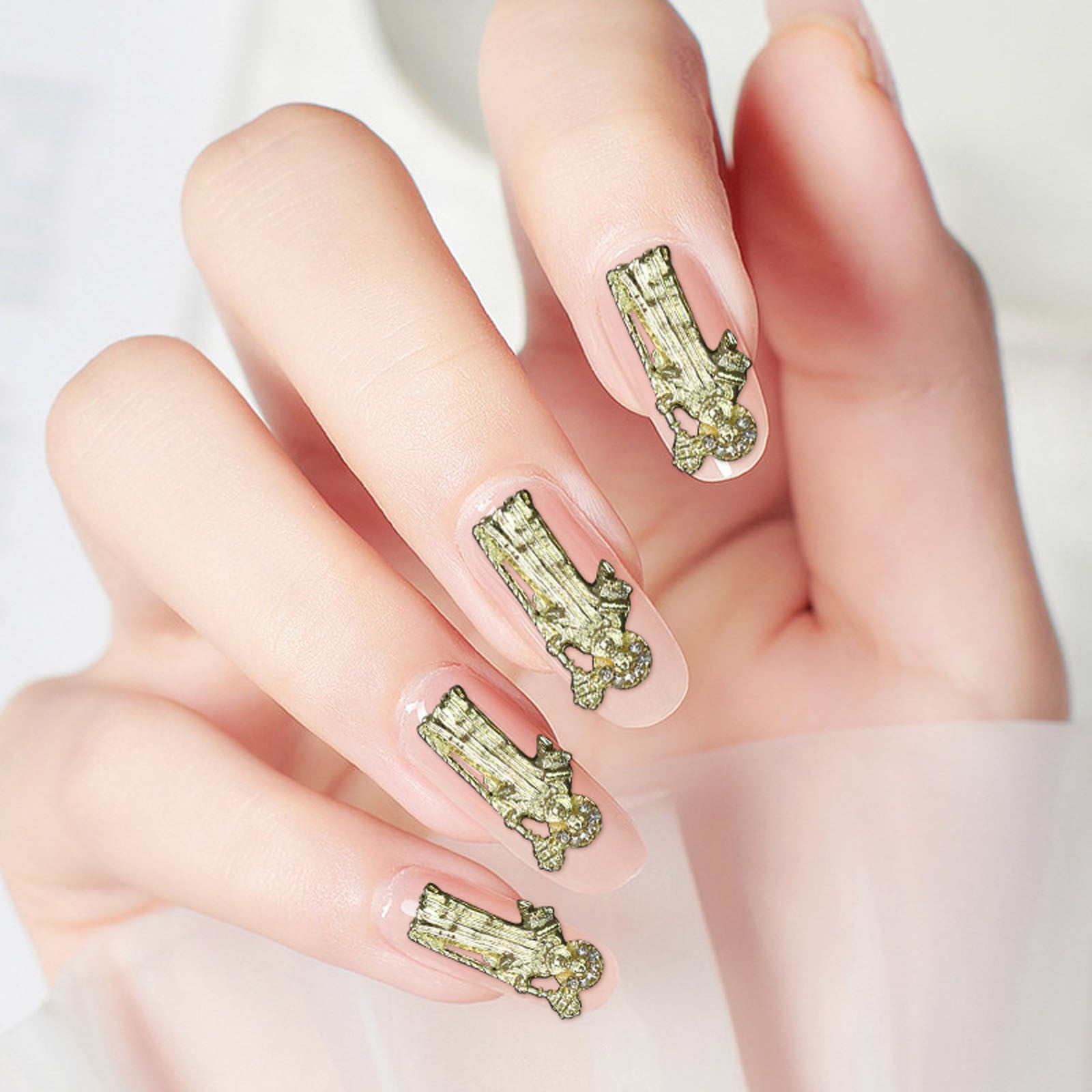 3D Nails Art Charms Gold Rhinestones Gems for Acrylic Nail Stones ...