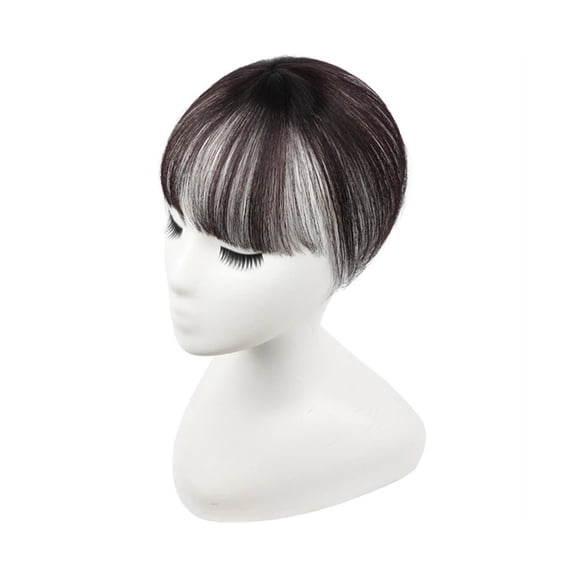 3D Natural Human Hair Fringe Clip Ins Bangs Transparent Lace Air Bangs ...