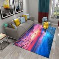 3D Natural Landscape Carpet Sunset Tree Flower Scenery Carpets Living ...