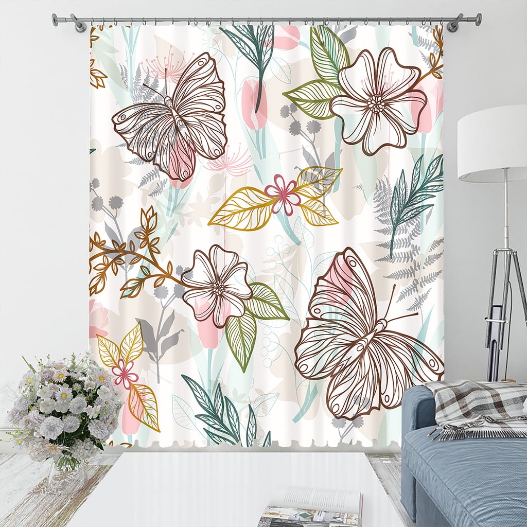 3D Nature Colorful Butterfly Series Modern Girl Thin Shading Polyester ...