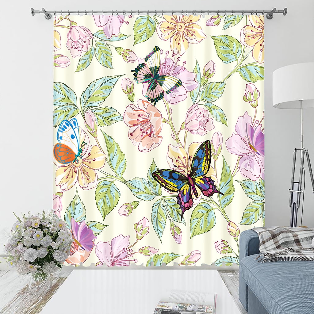 3D Nature Colorful Butterfly Series Modern Girl Thin Shading Polyester ...