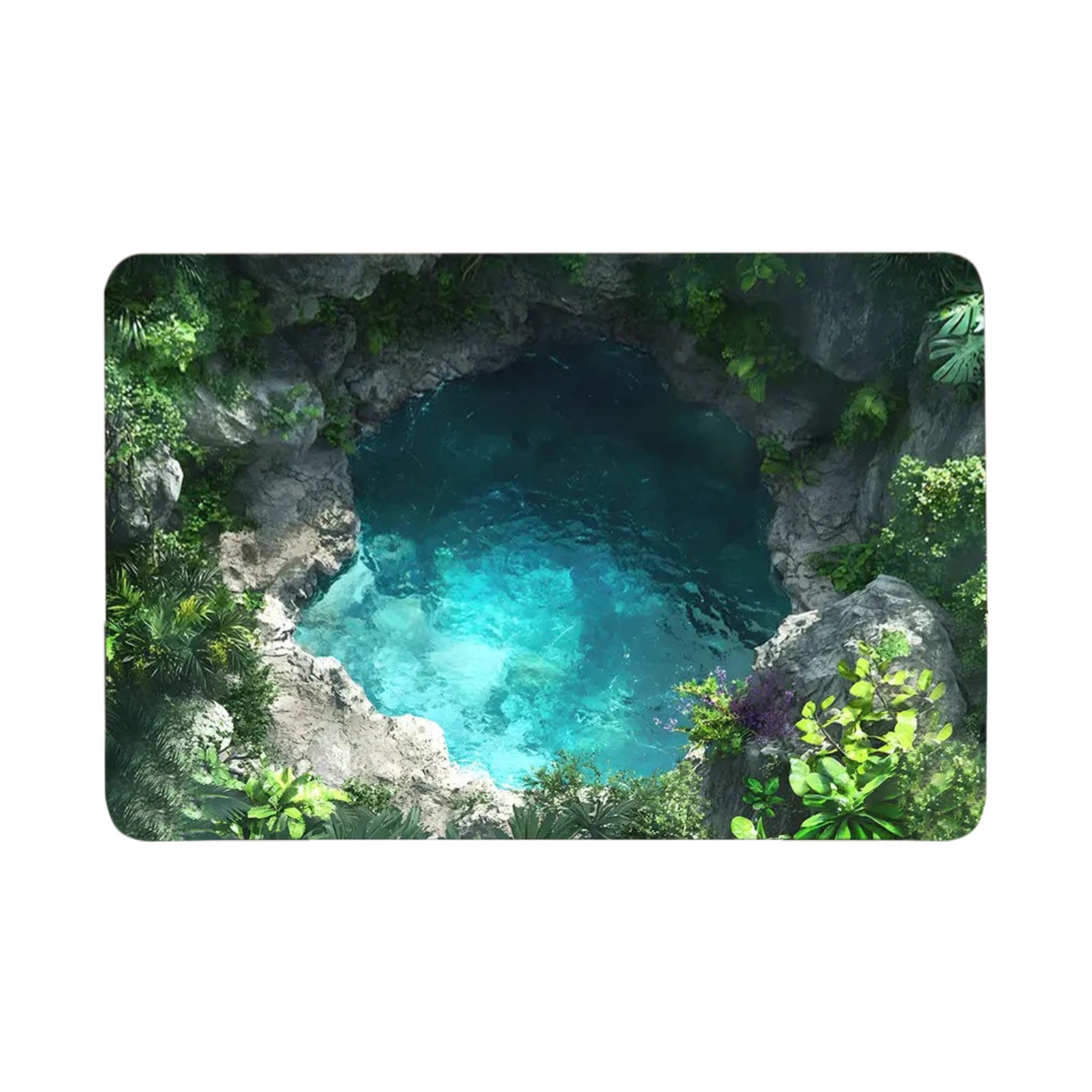 A 3D Nature Scene Visual Effect Non-Slip Mat For Bathroom And Entryway ...