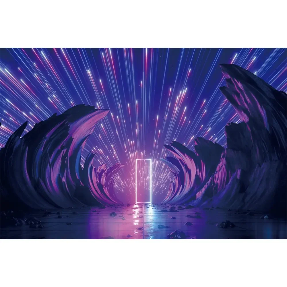 3D Neon Color Dance Stage Backdrop for Photography Wom M Birthday ...