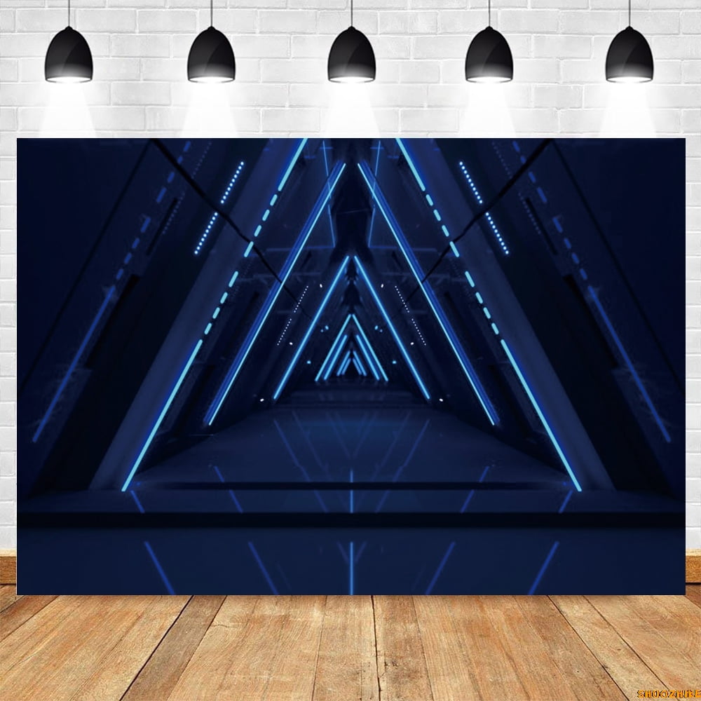 3D Neon Stage Photography Backdrop Glitter Light Kid Adult Birthday ...