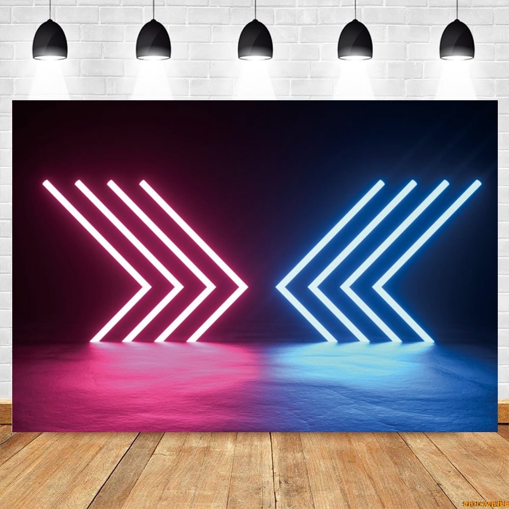3D Neon Stage Photography Backdrop Glitter Light Kid Adult Birthday ...