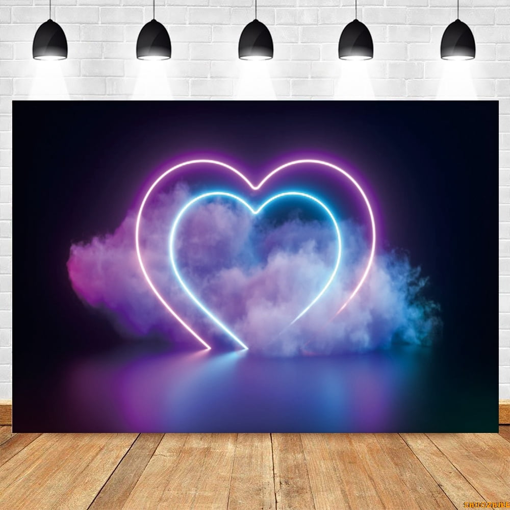 3D Neon Stage Photography Backdrop Glitter Light Kid Adult Birthday ...