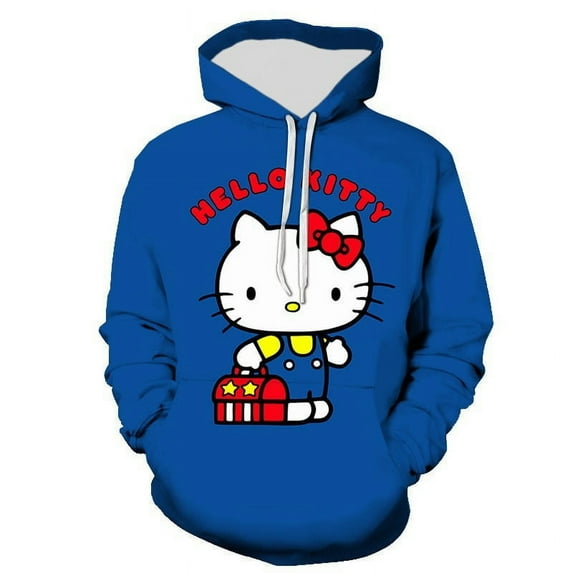 3D New Cute KT Cat Casual Hooded Sweatshirt Soft Warm Light Size （XS ...