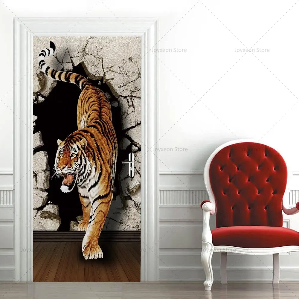 3D New Door Sticker Matte Film Vinyl PVC Waterproof Full Door Sticker ...