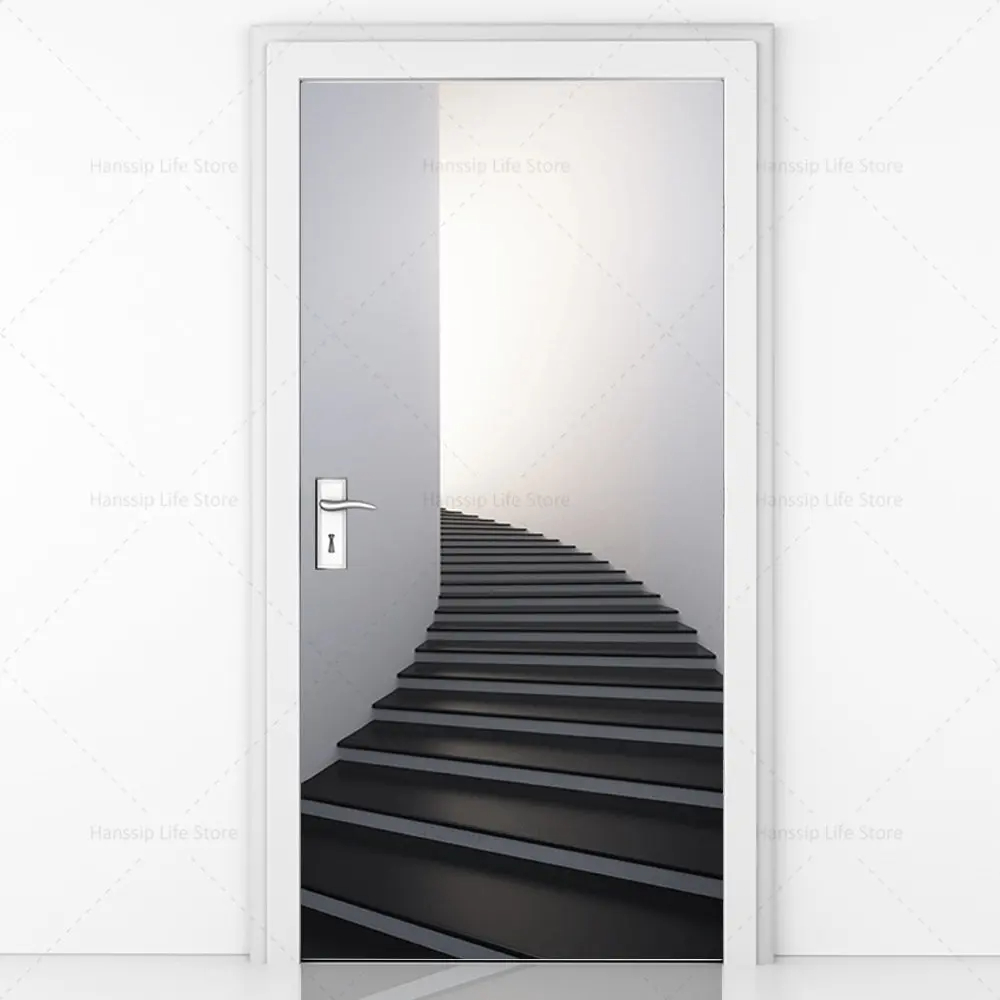 3D New Door Sticker Simple n Style Vinyl PVC Waterproof Self-adhesive ...