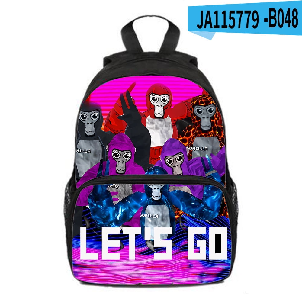 3D New Game Gorilla Tag Backpack Elementary School Student Backpack ...