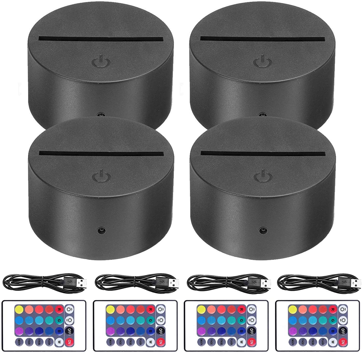3D Night LED Light Base for Acrylic 16 Colors Display with Remote ...