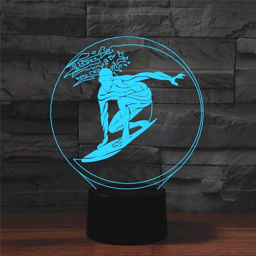 3D Night Lamp, 3D Illusion Night Light 3D Airplane Optical Illusion ...