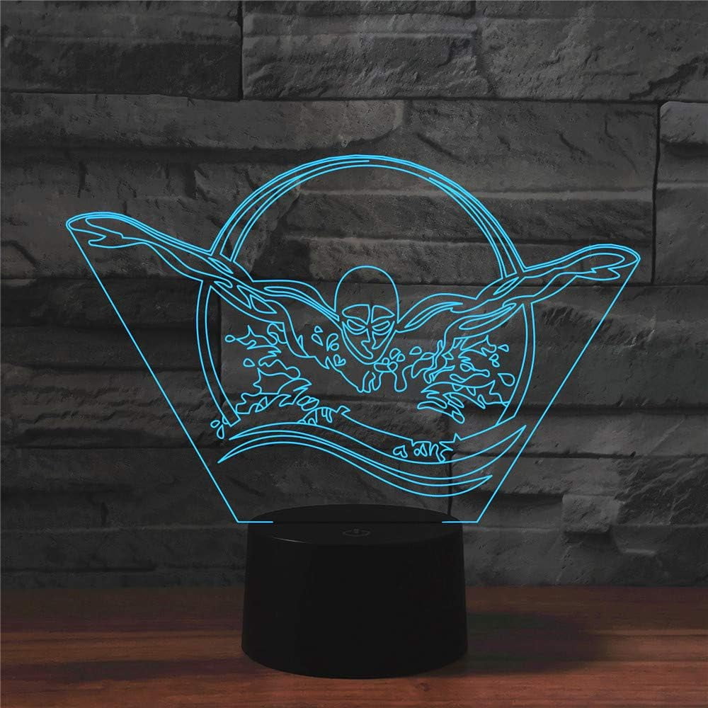 3D Night Lamp, 3D Illusion Night Light 3D Airplane Optical Illusion ...