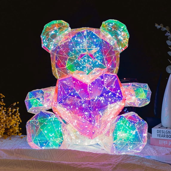3D Night Light,Rainbow Bear,Prismatic Iridescent Bear LED Night Light ...