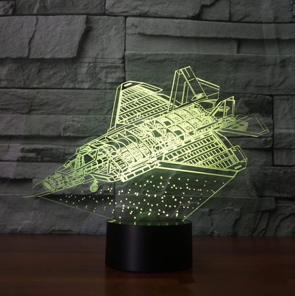 3D Night lamp, 3D lamp 3D Illusion Night Lights 3D Airplane Optical ...