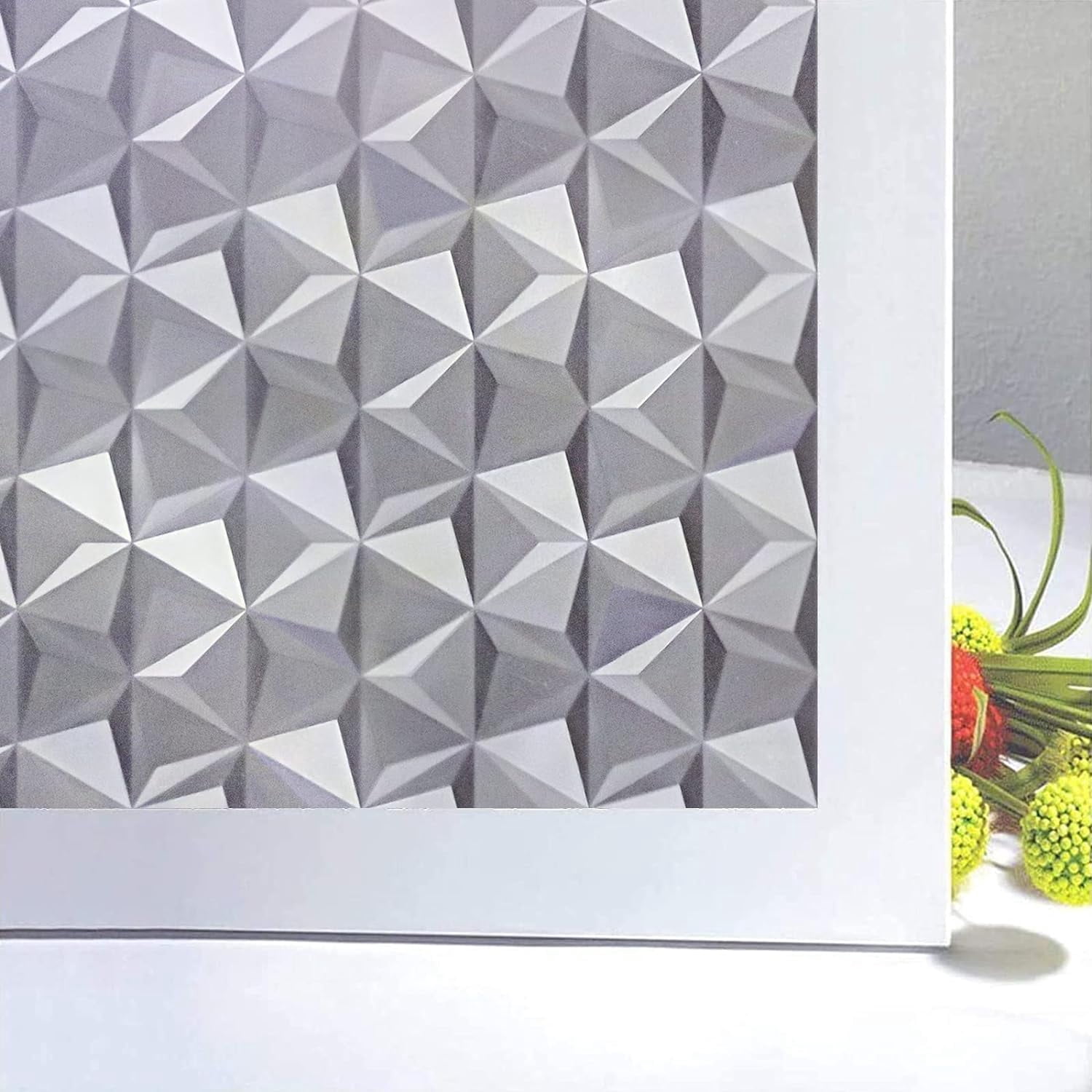 3D No Glue Static Cling Window Films Privacy Cut Glass Window Sticker ...