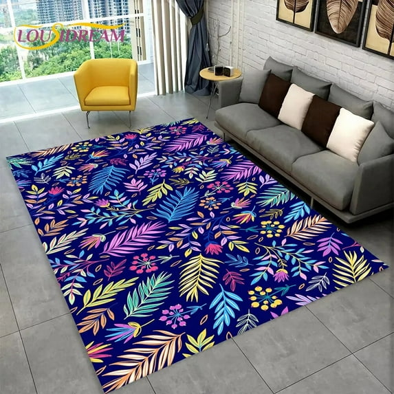 3D Nordic Luxury Flower Rose Area Rug Large Carpet Rug for Home Living ...