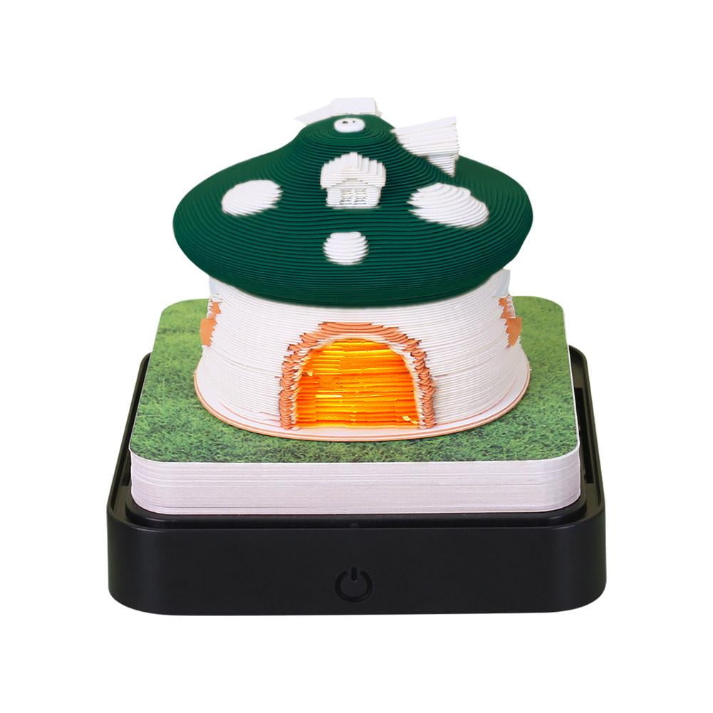 3D Notepad 2025 Calendar Cute shroom House Ornament Memo Birthday ...