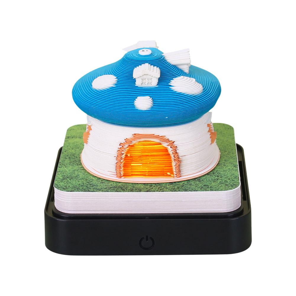 3D Notepad 2025 Calendar Cute shroom House Ornament Memo Birthday ...