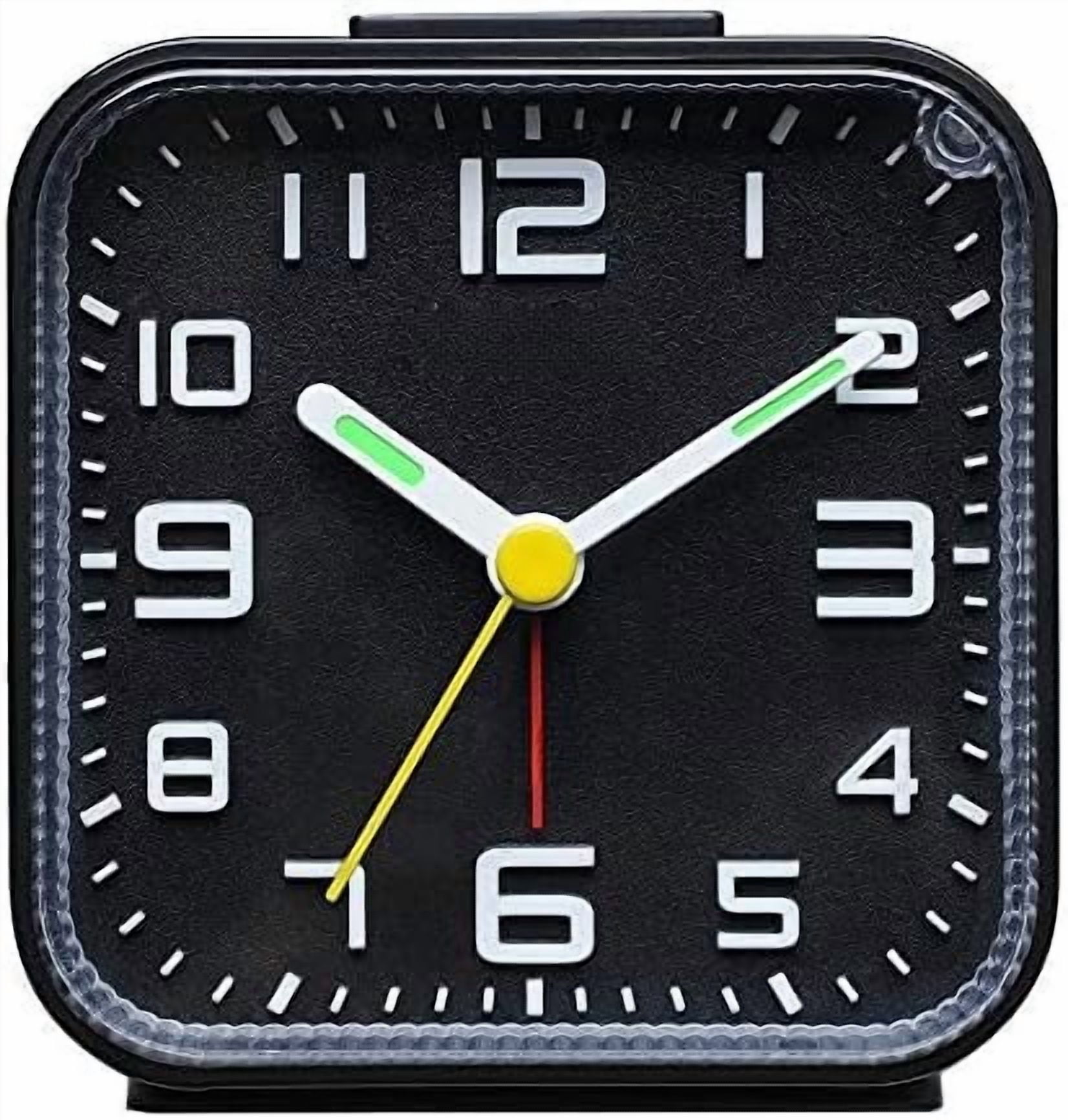 3D Numbers No Tick-Tock Analog Alarm Clock with Classic Beep Sound ...