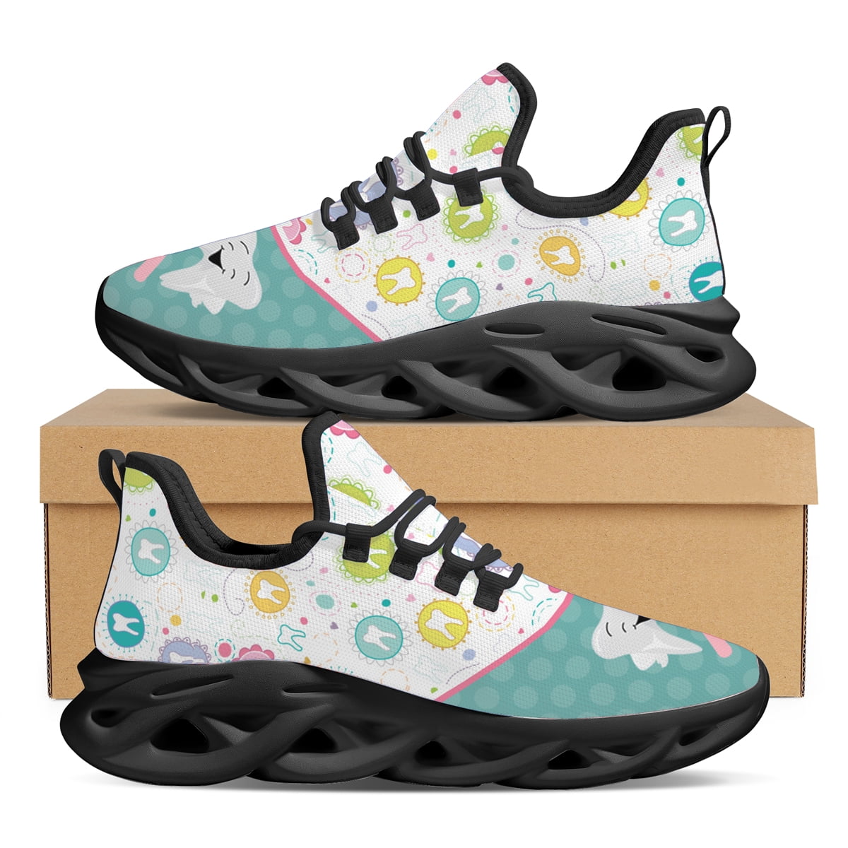 3D Nurse Print Flat Shoes Personality Gradient Medical Supplies ...