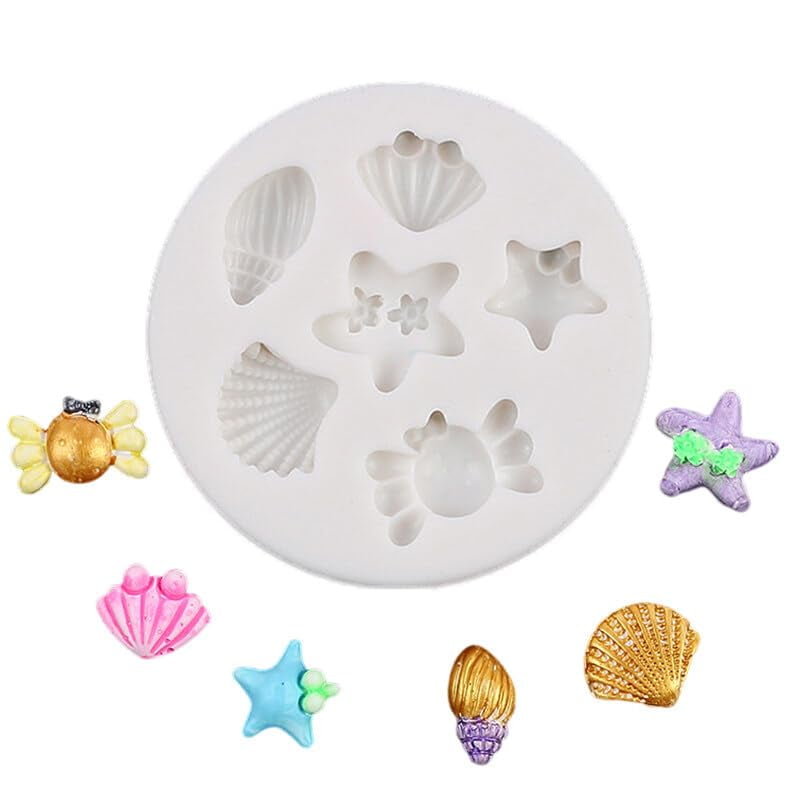 3D Ocean Animal Fondant Molds Sovob Silicone Baking Mold Mermaid Shell ...