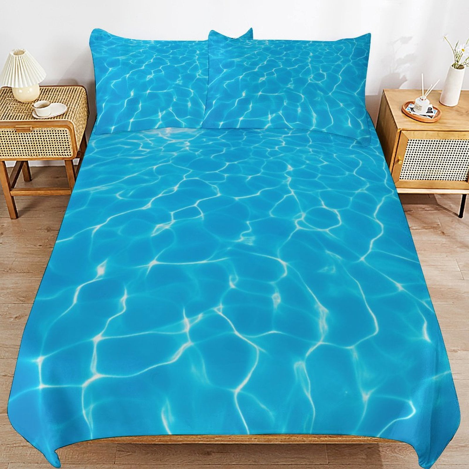 3D Ocean Seawater Beach Water Quilt Cover 3pcs Set Home Textiles Duvet ...