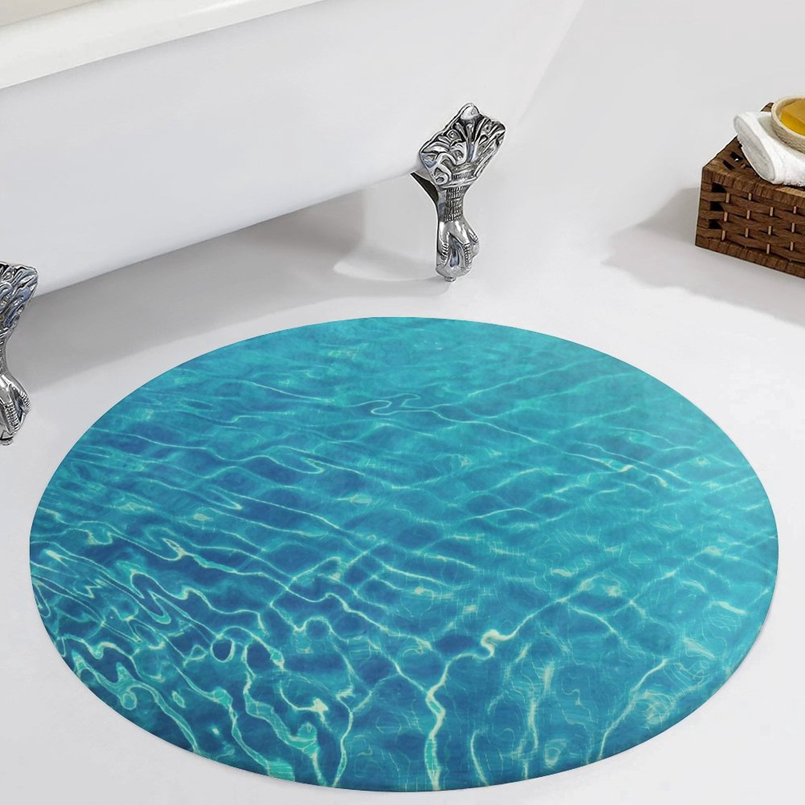 3D Ocean Seawater Beach Water Round Area Rugs for Bedroom Living Room ...