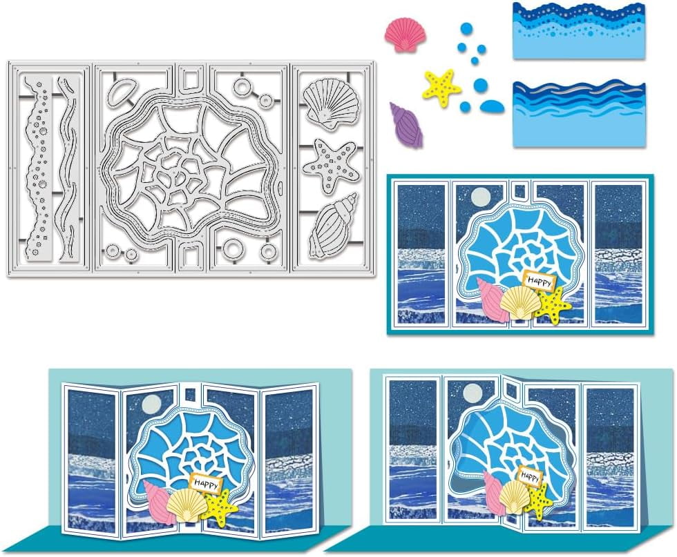 3D Ocean Theme Cutting Dies for Card Making Conch Shell Die Cuts 3D ...