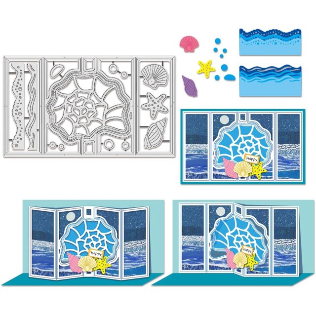 3D Ocean Theme Cutting Dies for Card Making Conch Shell Die Cuts 3D ...
