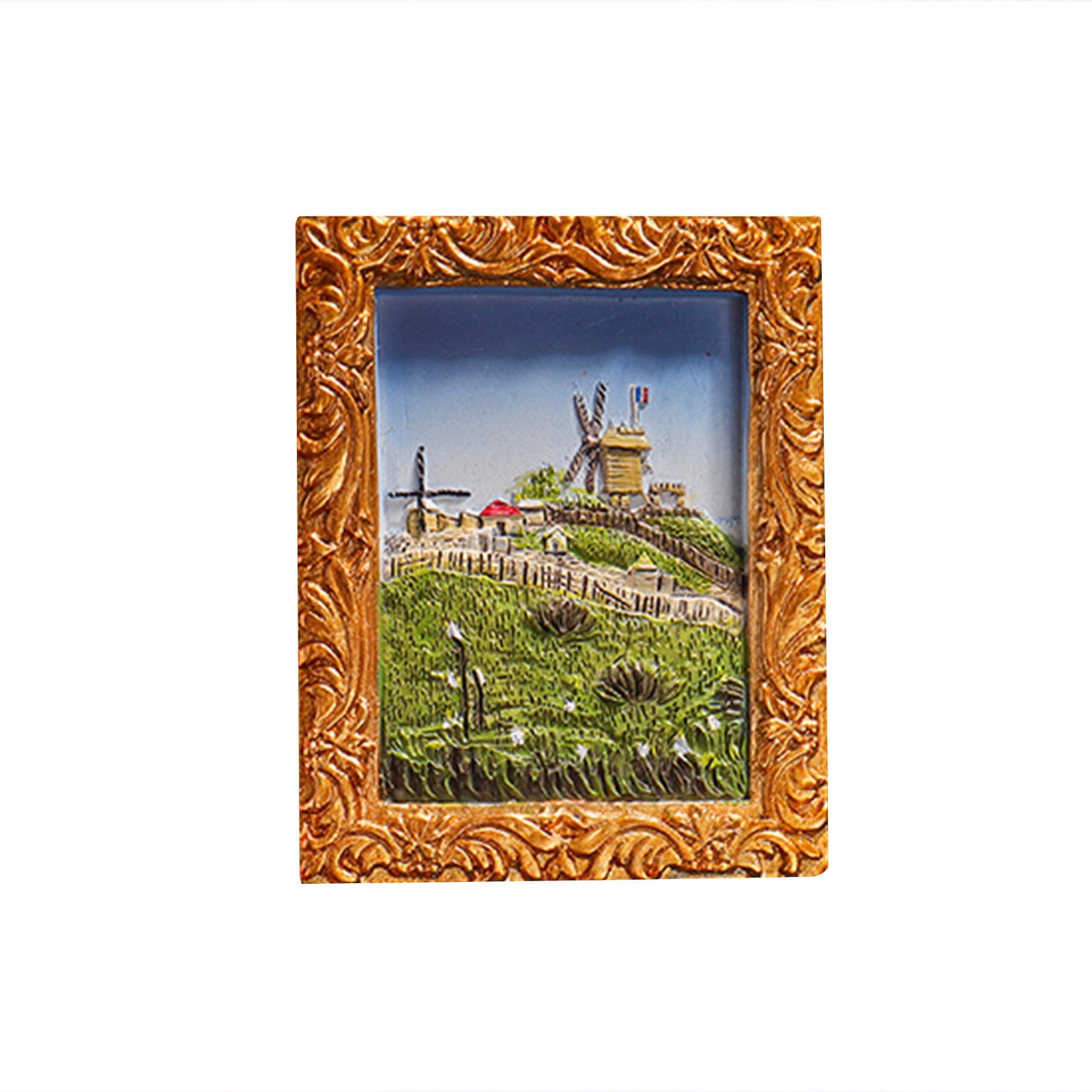 3D Oil Painting Style Fridge Magnets Set of 6, Miniature Landscape ...