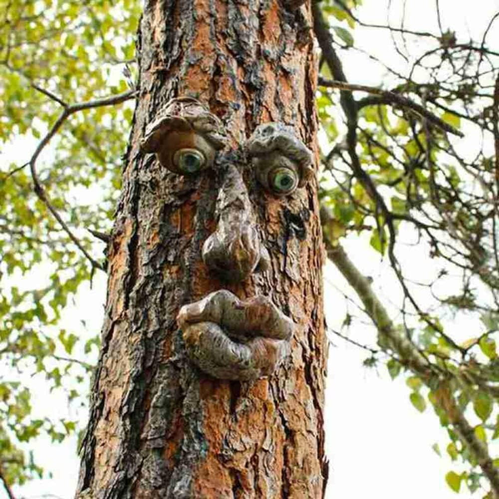 3D Old Man Tree Face Hugger Garden Yard Art Decoration Sculpture ...